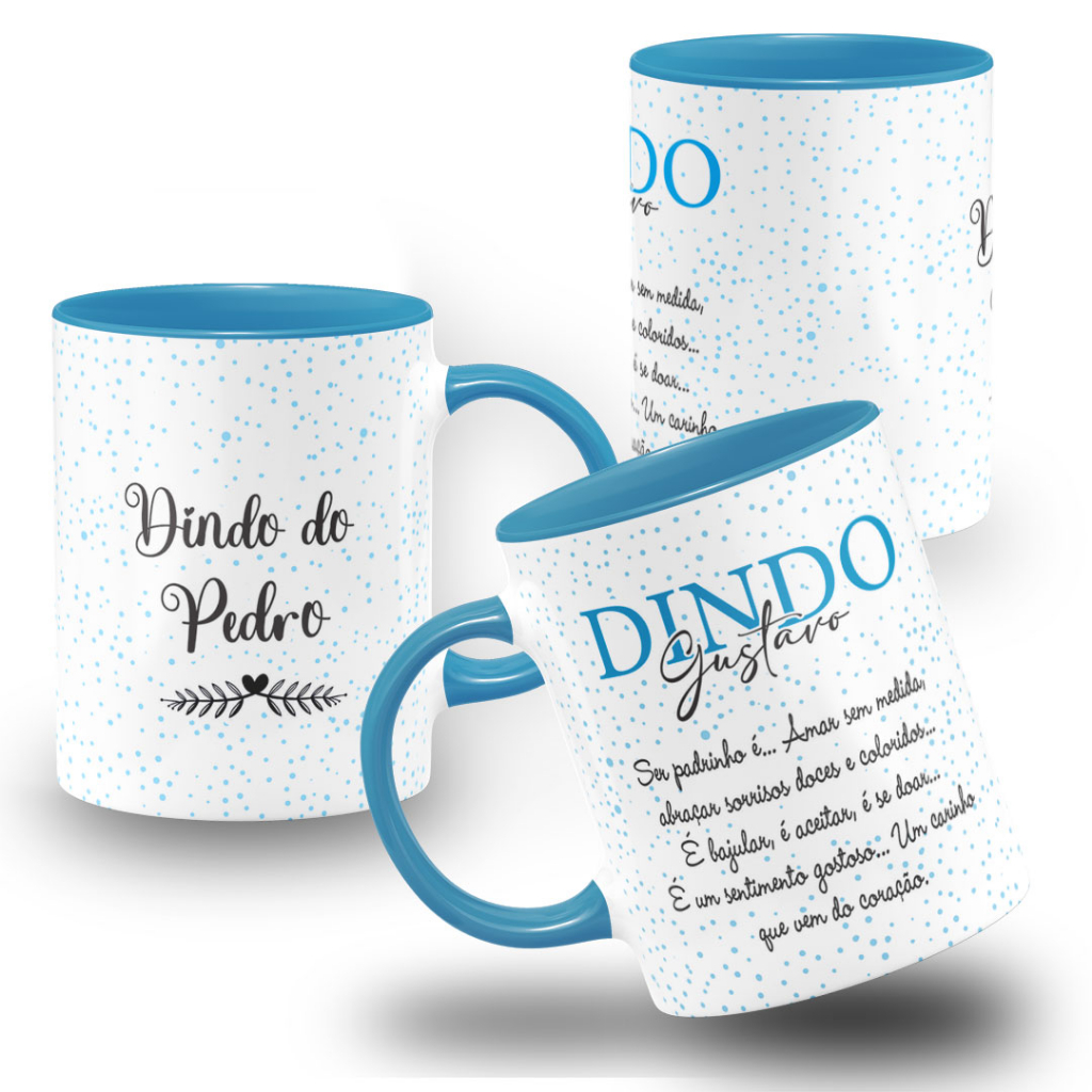 Caneca Batisado Dindo Dinda - Amo personalizado | Produtos ...