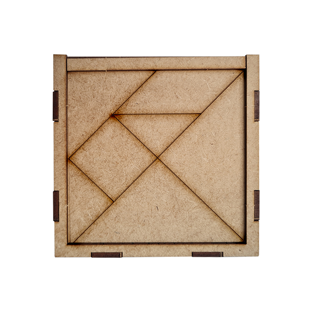 Brinde Ecológico Jogo Tangram MDF Personalizado - Alas Lembrancinhas