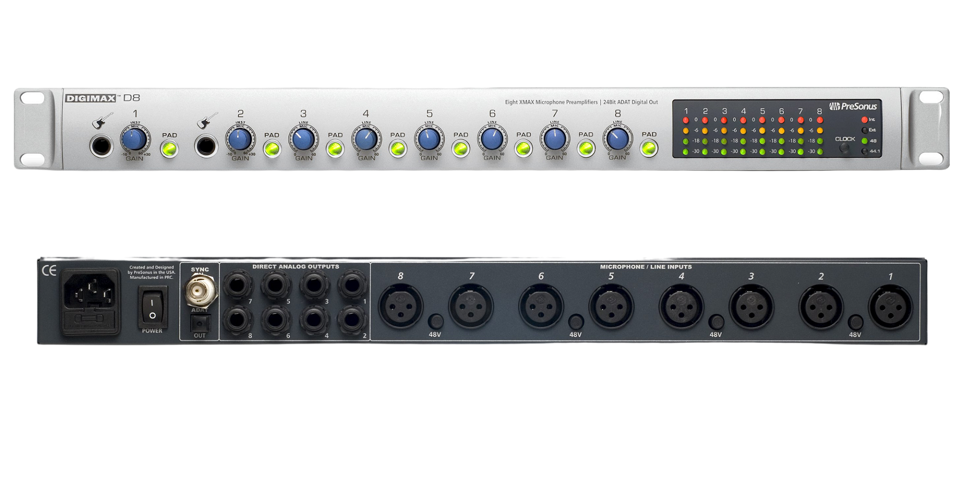 Pré Amplificador DigiMax D8 com 8 Canais Presonus - Equipamentos para ...