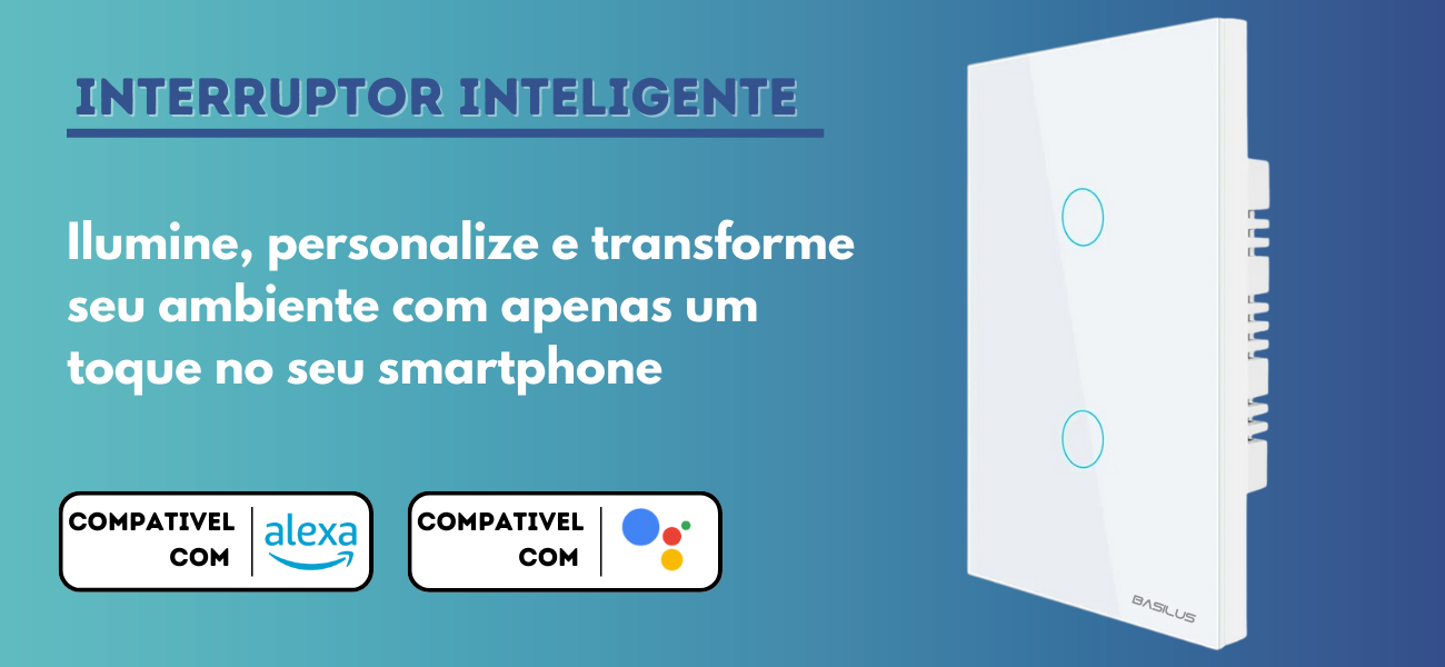 Interruptor Inteligente 2 Botões - Basilus - HomeSync