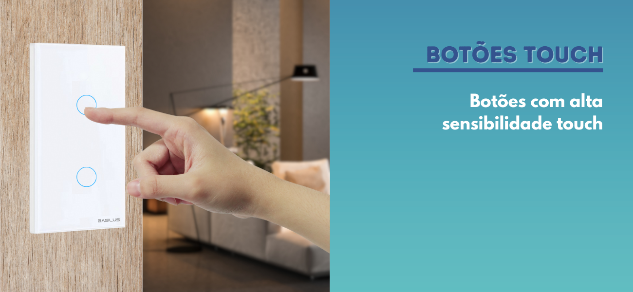 Interruptor Inteligente 2 Botões - Basilus - HomeSync