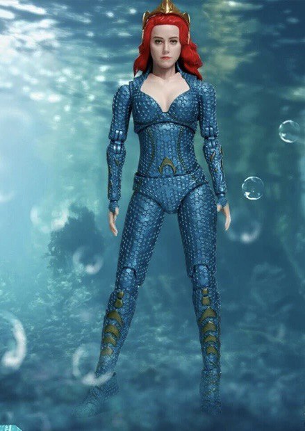 Action Figure Mera Aquaman Dc Comics Original Fond Joy Cubo Nerd O universo geek em um clique