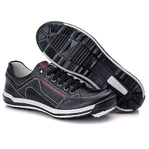 Sapatênis Masculino De Couro Legítimo Comfort Shoes