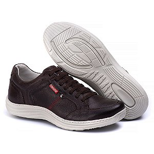 Sapatênis Masculino De Couro Legítimo Comfort Shoes