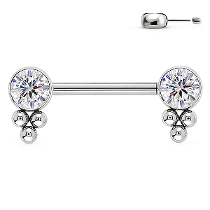 Piercings de Mamilo em Titânio e Aço Cirúrgico