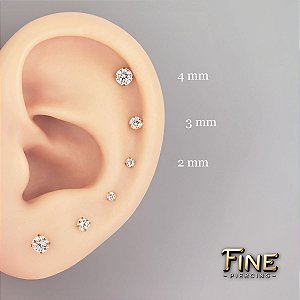 Piercings de Tragus de Orelha em Titânio e Aço Cirúrgico
