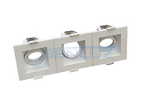 Spot Recuado Quádruplo Branco Para Mini Dicroica MR11 LED Medidas ...