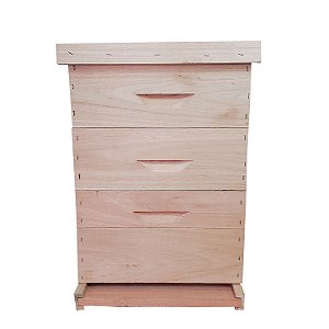 Colmeia Padrão Langstroth Com 01 Ninho e 02 Melgueiras Cobertura de ...