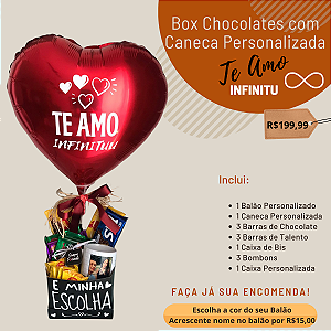 Cestas com Balões Personalizados - Sempre Presente