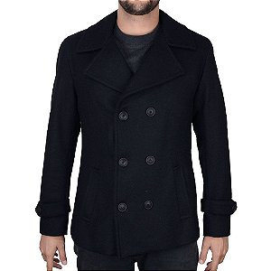 Casaco Feminino Peleteria Cordeiro Caban Slim Preto - 23031 - Estrela ...