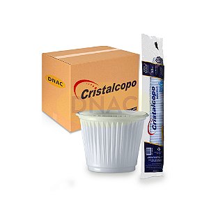 Copo Descartável 200 ml (PP) - Com 100 Un - CRISTALCOPO - Caixa com 25 - DNAC