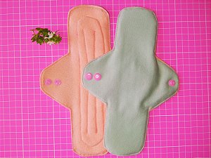 Kit 4 Absorventes Ecológicos Reutilizáveis de Tecido 100% Algodão ...