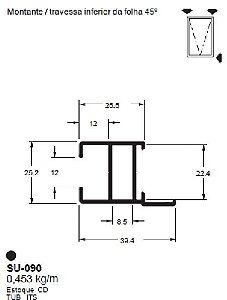 SU-192(ALS-192) 3,05 KG BARRA 6,00 ML LS - ALLUWEB SHOPPING DO ALUMINIO