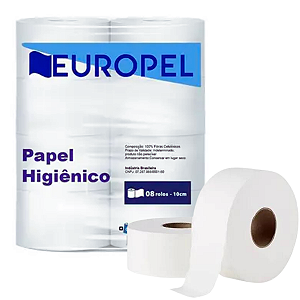 08 Rolo Papel Higiênico Rolão Grande Branco Simples - DHS SHOP - Site ...