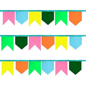 BANDEIRA BANDEIRINHA FESTA JUNINA COLORIDA PAPEL - DHS SHOP - Site Oficial