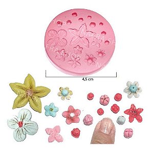 Flores - Palácio Dos Moldes - Moldes De Silicone Confeitaria Artesanatos