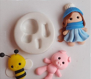 Molde de Silicone Para Biscuit multi bichinhos - Deise Biscuits