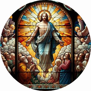 Jesus Cristo Mod3 - Arte Estilo Vitral - Ideia Laser