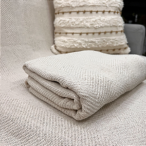 Manta Decorativa Artesanal Frade Verde 1,20 x 1,80 - Cantu Decor ...