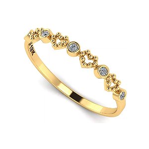 Anel de Ouro Coração - Sterom Joalheria - www.sterom.com.br