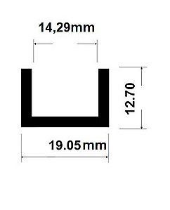 Perfil tipo "U" de alumínio - Alumínio Alure