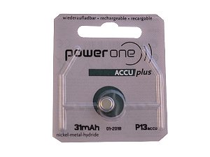 Bateria para Aparelho Auditivo Power One Recarregável - Accu Plus P312 - Fono Virtual - Baterias ...