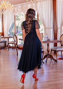 Vestido Midi Godê - Moda Evangélica - Flor de Amêndoa