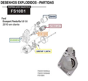 Motor Partida Explodido - danielpecaseletricas