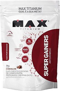 Hipercalórico Super Gainers 3kg - Max titanium - Fortão Suplementos