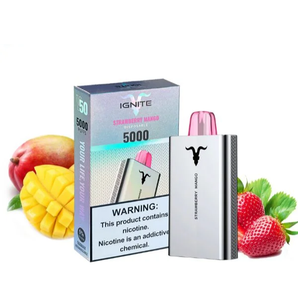 Pod Descartável V50 Strawberry Mango 5000Puffs – IGNITE – Cigarro ...