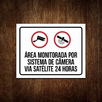 Placa De Sinalização - Sistema de alarme e monitoramento, protegido 24 ...