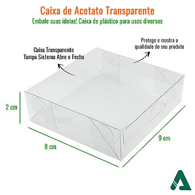 Caixa de Acetato Transparente: Embalagens de Plástico | Acetplace