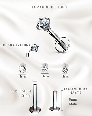 Labret Lateral Argola Titânio e Mais - Alternative Piercing