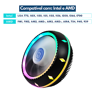 Cooler Processador - Modelos Universais para Intel e AMD aqui na Revo