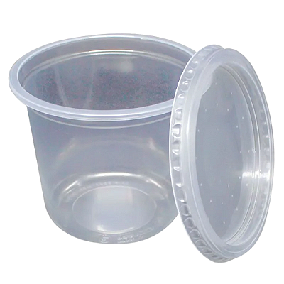 Pote Redondo 1000ml Com Tampa 24uni - Prafesta - Amendolate
