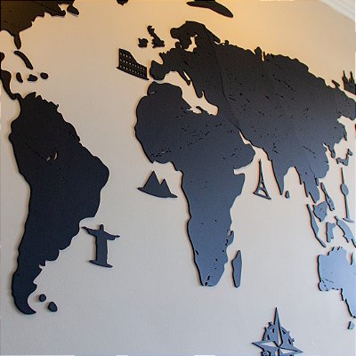 Mapas de parede em MDF - Diversos tamanhos e lugares
