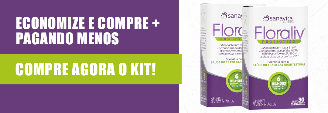 Floraliv Probiótico Sanavita 30 cápsulas vegetais - Edin
