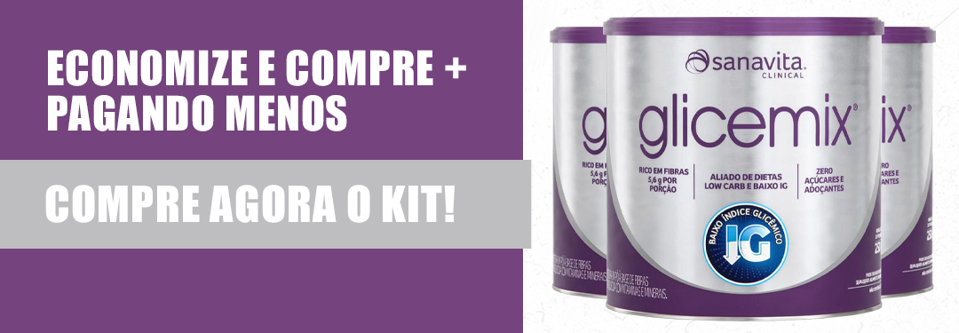 Kit 2 Glicemix IG Controlador Glicêmico Sanavita 250g - Edin