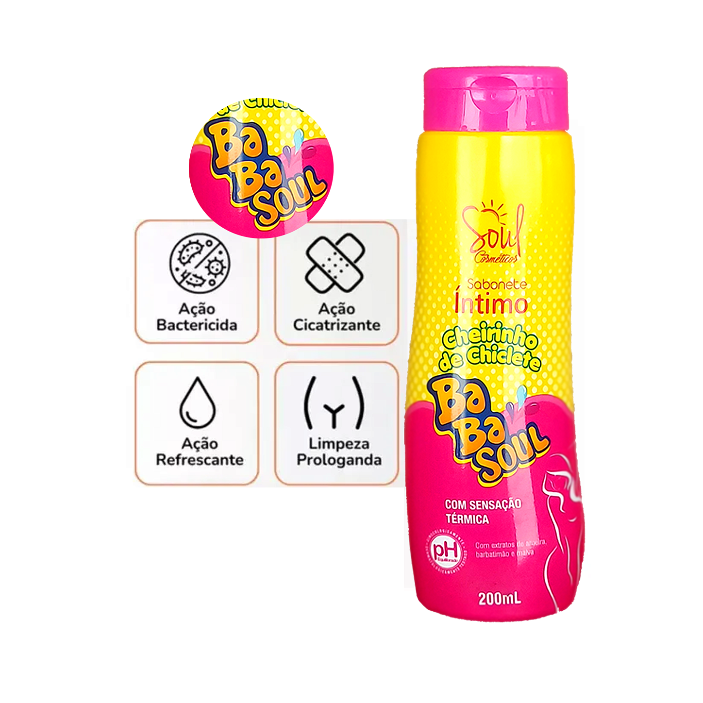 Sabonete Íntimo Feminino Cheiro de Chiclete Babalu Soul Cosméticos ...