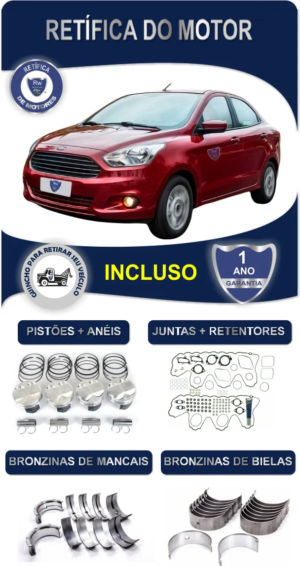 Retífica de Motor Ford Ka Sedan SEL 1.5 12v Flex 3 Cilindros - Retífica ...