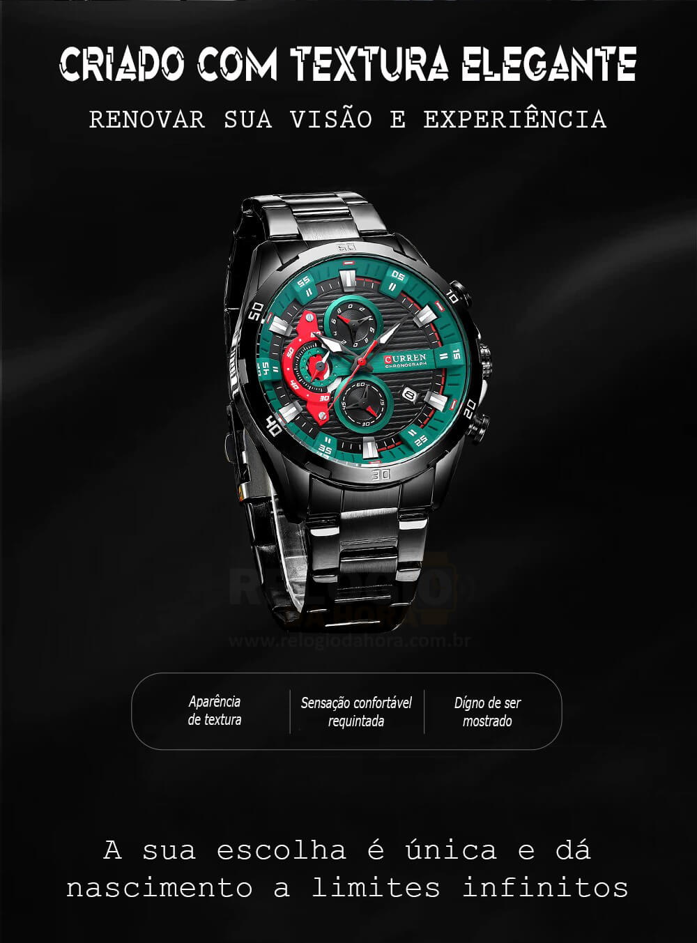 Relógio Masculino Aço Inoxidável Curren 8402 - Relógio Da Hora