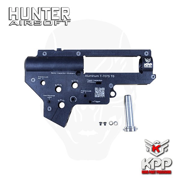 Gearbox Airsoft AEG V2 8mm CNC - KPP - Hunter Airsoft Gearbox Airsoft AEG V2 8mm CNC - KPP - Hunter Airsoft