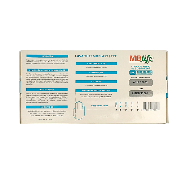 Luva Thermoplast TPE (G) | MbLife - Sitolino Embalagens | 22 anos em ...
