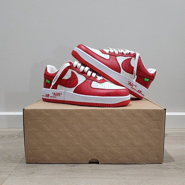Nike x LV Air Force 1 Low 'White Comet Red' - Boutique ZeroUm ...