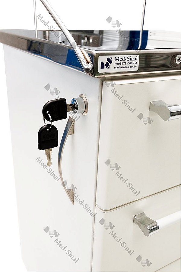 Carro Curativo 4 Gavetas - Med-Sinal Produtos Veterinarios Carro Curativo 4 Gavetas - Med-Sinal Produtos Veterinarios