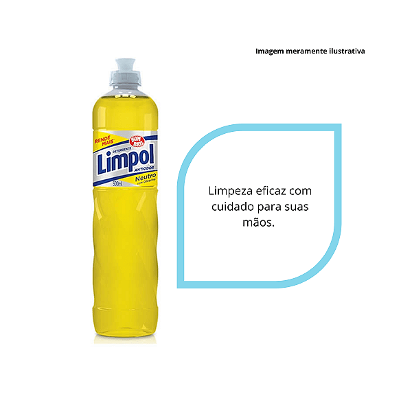 Detergente Limpol Neutro 500 ML - Bombril - Casa Limpa Produtos de Limpeza