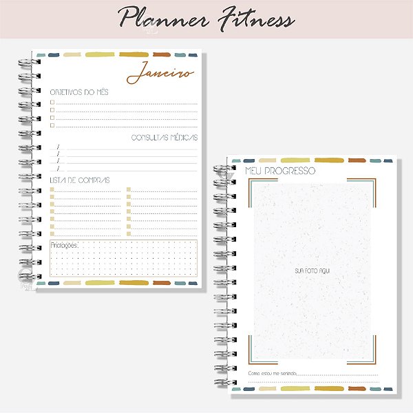 Planner Fitness Feminino Para Alimentação e Controle de Atividade ...