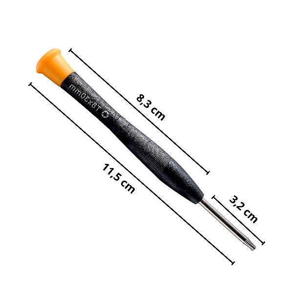 Chave Torx T8 Com Furo para Abrir Consoles e Controles - PcCold | Pasta ...
