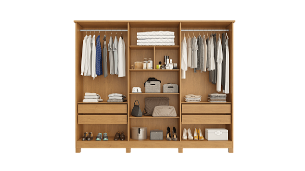 ROUPEIRO 6P BIANCHI NINA SEM ESPELHO 2,12MT C/PES ./NATURE/O - Casa ...