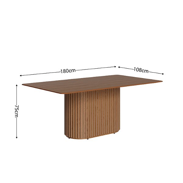 MESA IMCAL LIVING 1.8 (5733) S/VD RET LAMINADO ./CINAMOMO - Casa Guido - Especialista em Móveis
